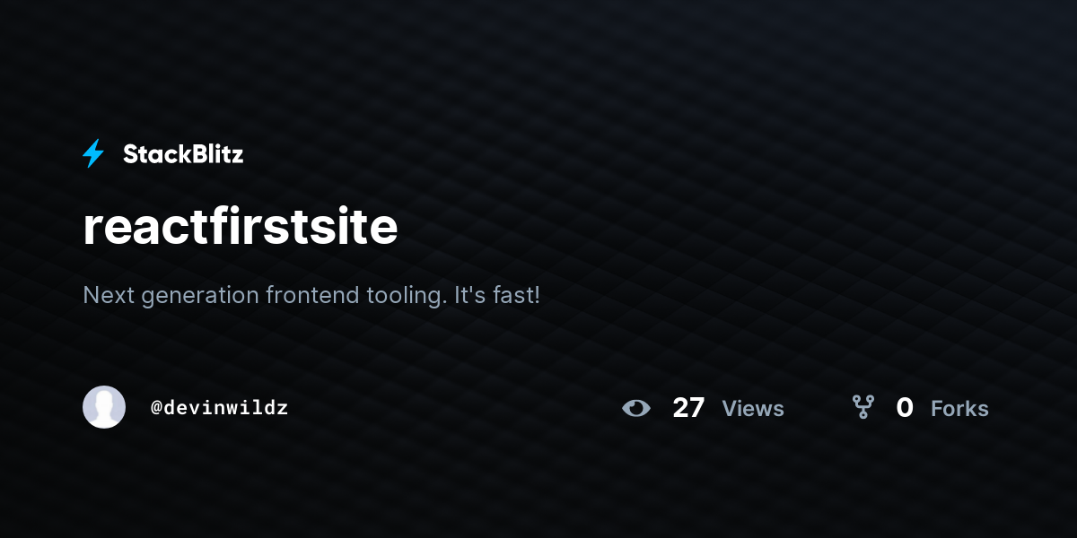 reactfirstsite - StackBlitz