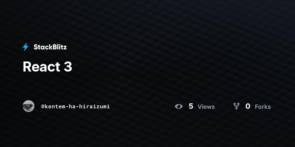 React 3 - StackBlitz