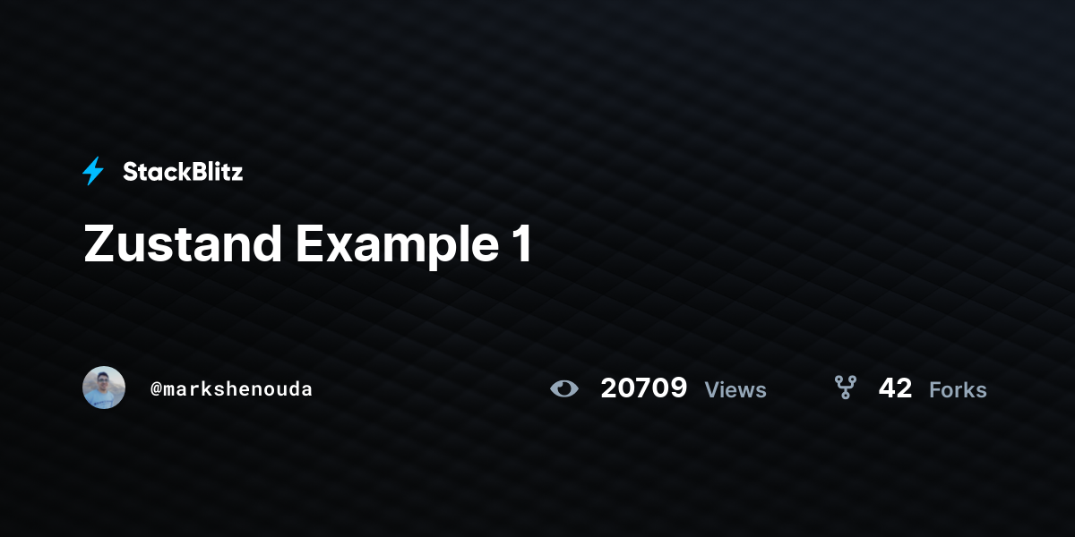 Zustand Example 1 - StackBlitz