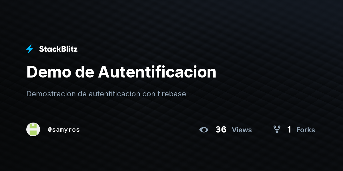 Demo de Autentificacion - StackBlitz