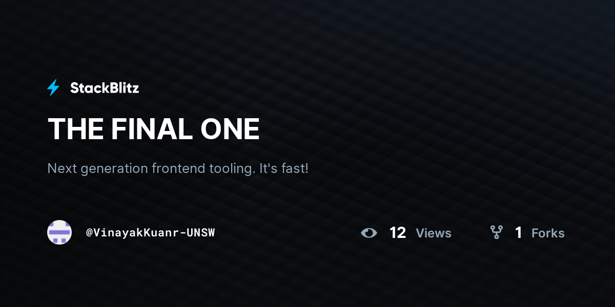 THE FINAL ONE - StackBlitz