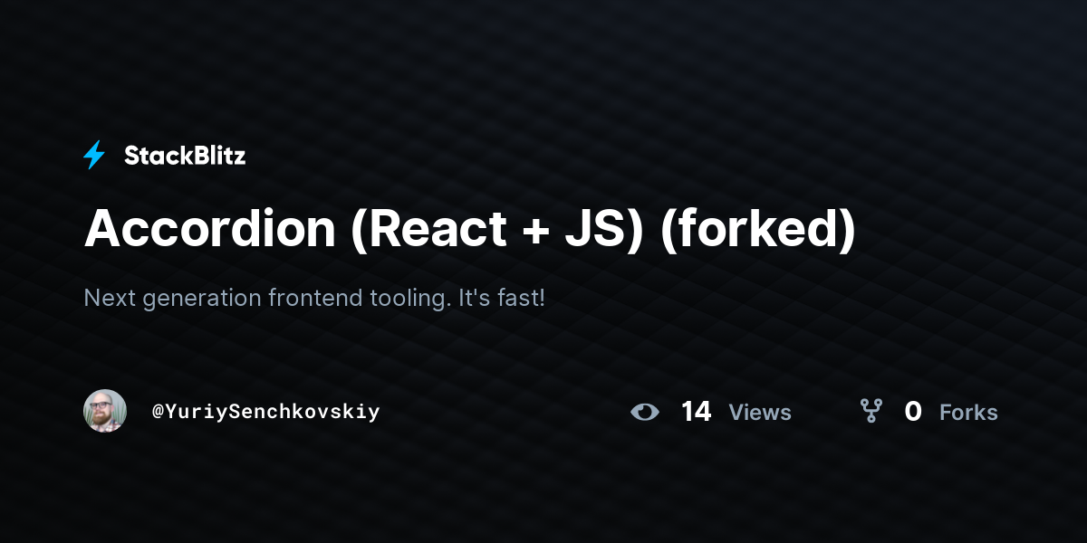 Accordion (React + JS) (forked) - StackBlitz