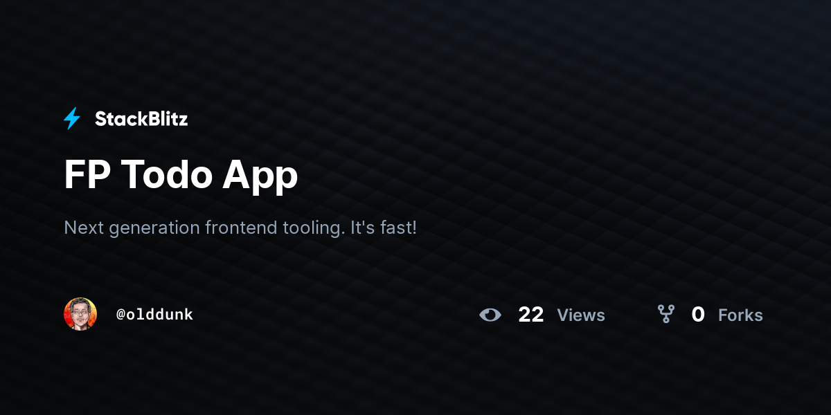 FP Todo App - StackBlitz