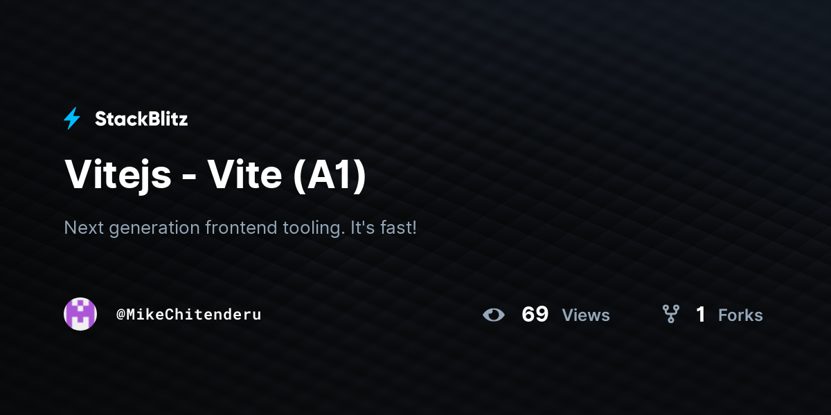 Vitejs - Vite (A1) - StackBlitz