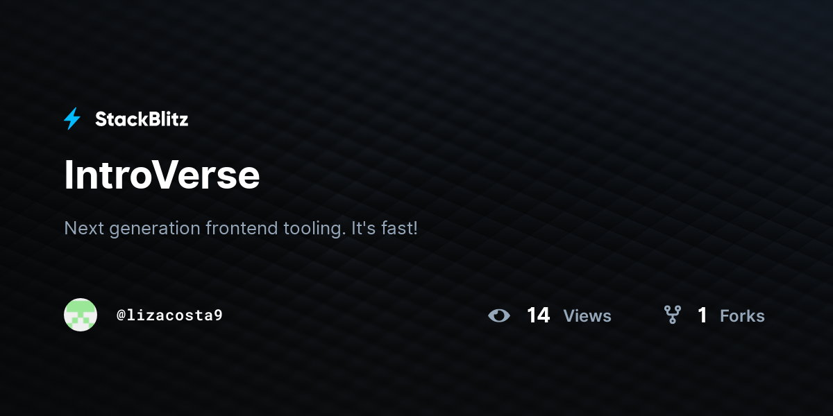 IntroVerse - StackBlitz