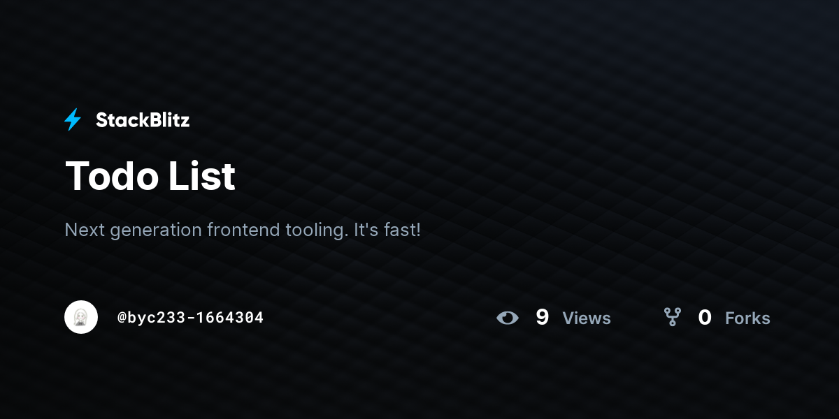 Todo List - StackBlitz