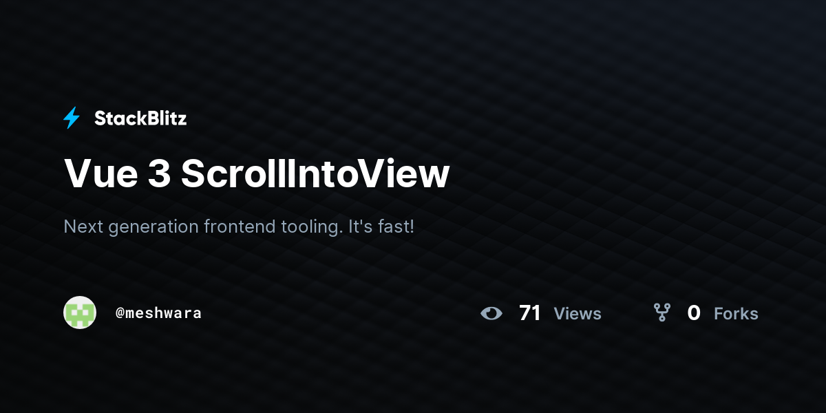 Vue 3 ScrollIntoView - StackBlitz