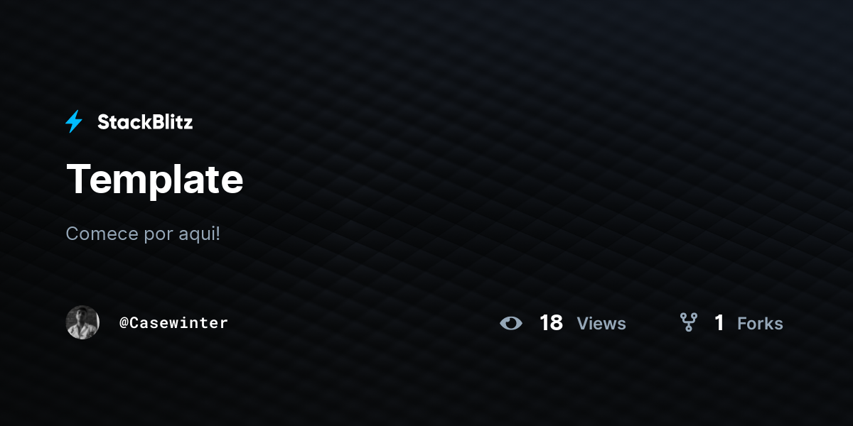 Template - StackBlitz