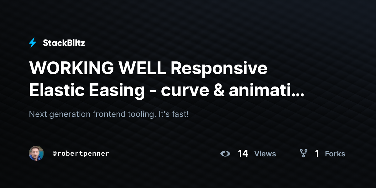 WORKING WELL Responsive Elastic Easing - curve & animation ...