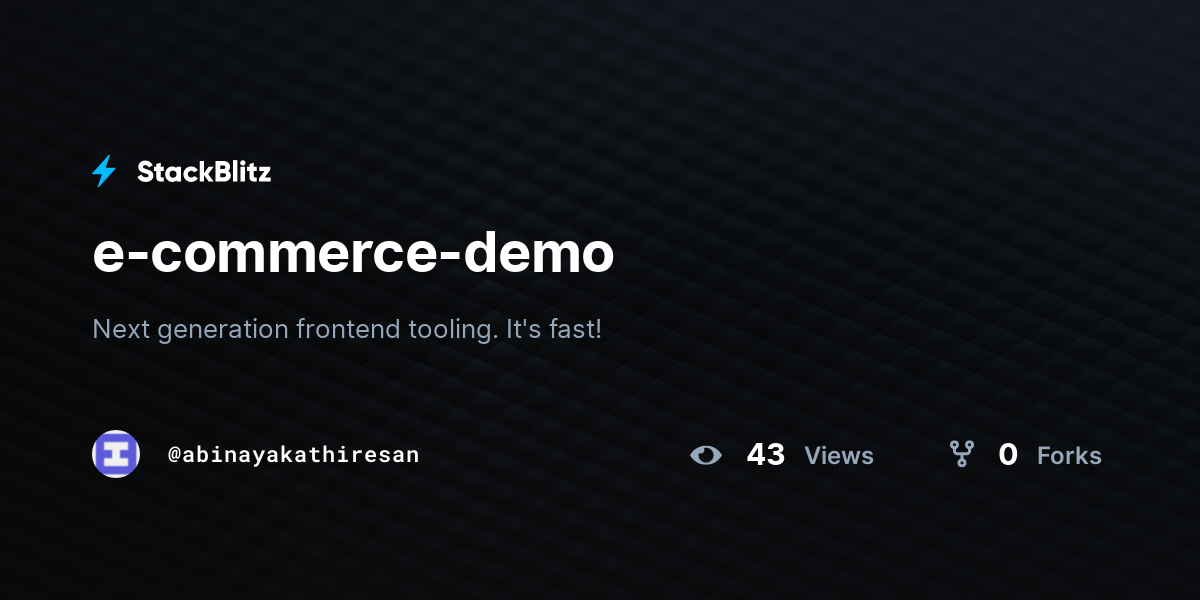 e-commerce-demo - StackBlitz