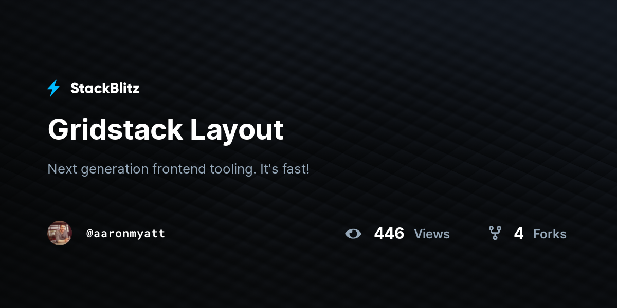 Gridstack Layout - StackBlitz