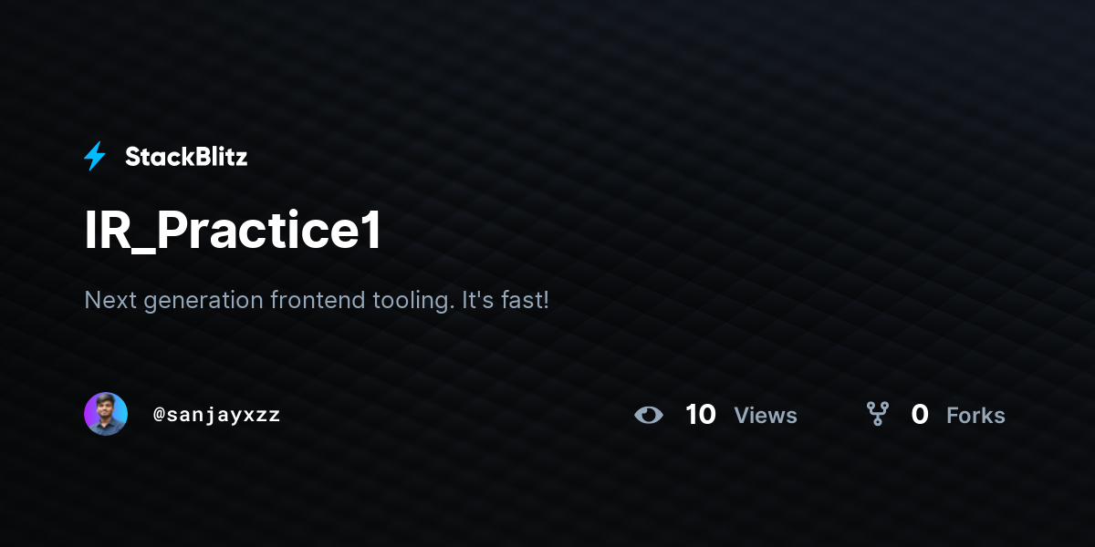 IR_Practice1 - StackBlitz