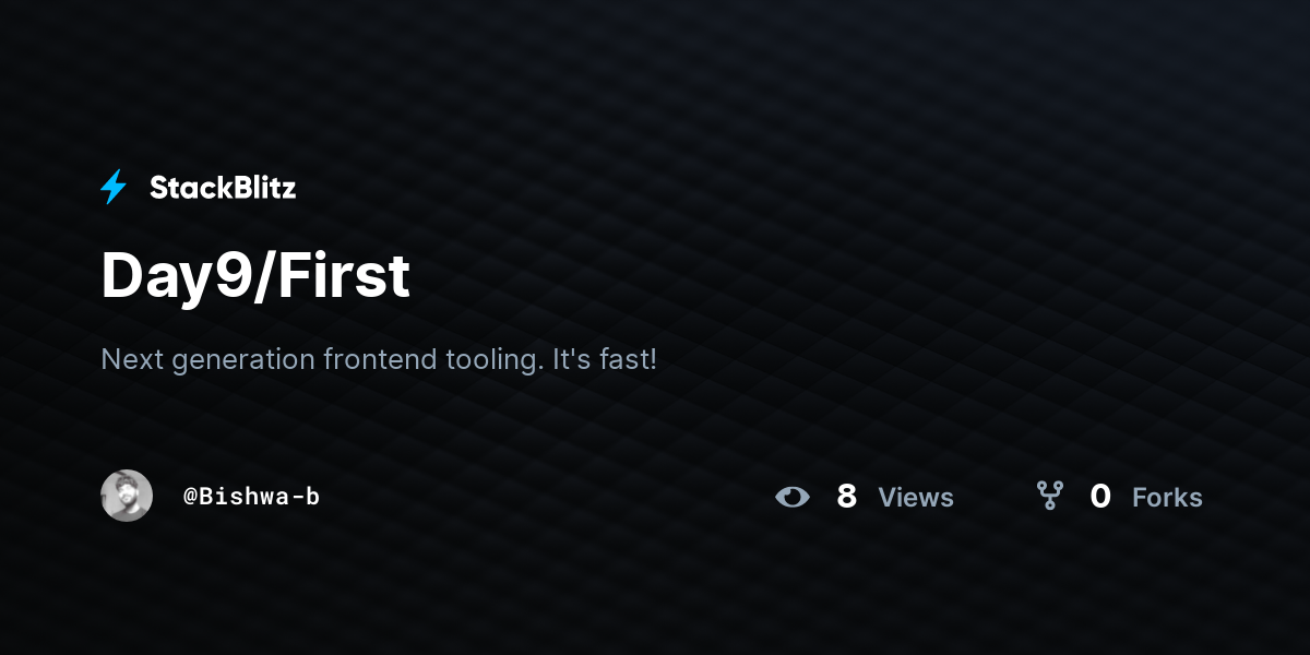 Day9/First - StackBlitz