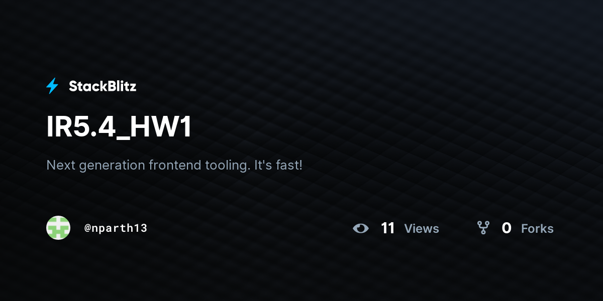 Ir5 4 Hw1 Stackblitz