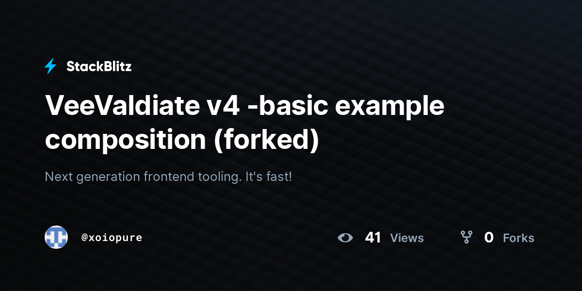 Veevaldiate V4 Basic Example Composition Forked Stackblitz 
