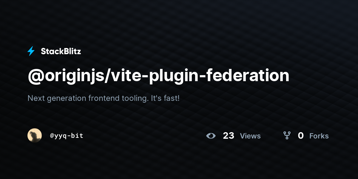 @originjs/vite-plugin-federation - StackBlitz