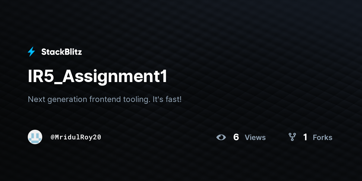 IR5_Assignment1 - StackBlitz