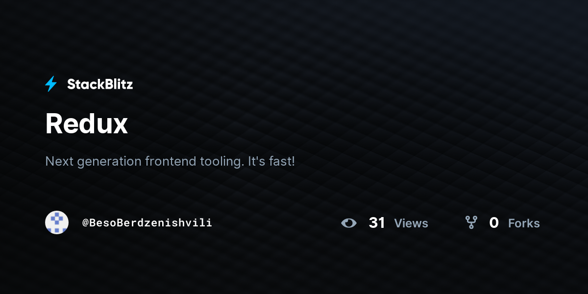 Redux - StackBlitz