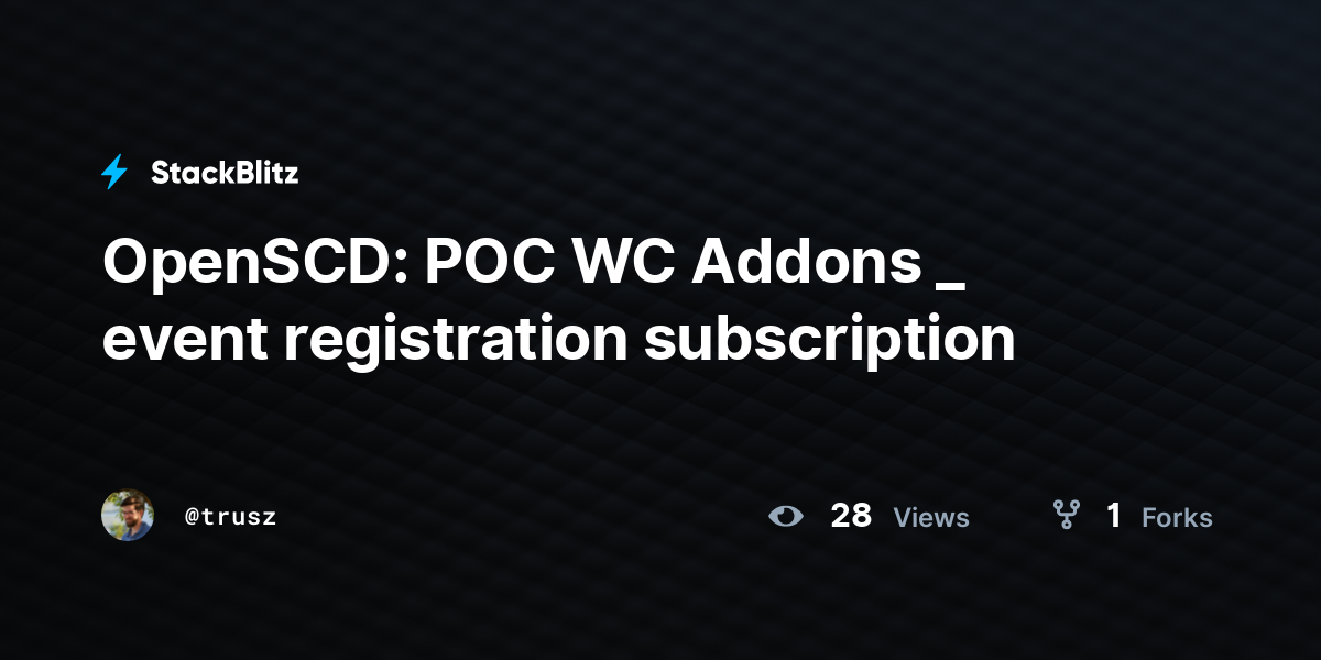 OpenSCD: POC WC Addons _ event registration subscription - StackBlitz
