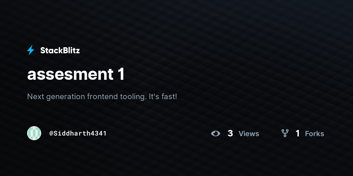 assesment 1 - StackBlitz