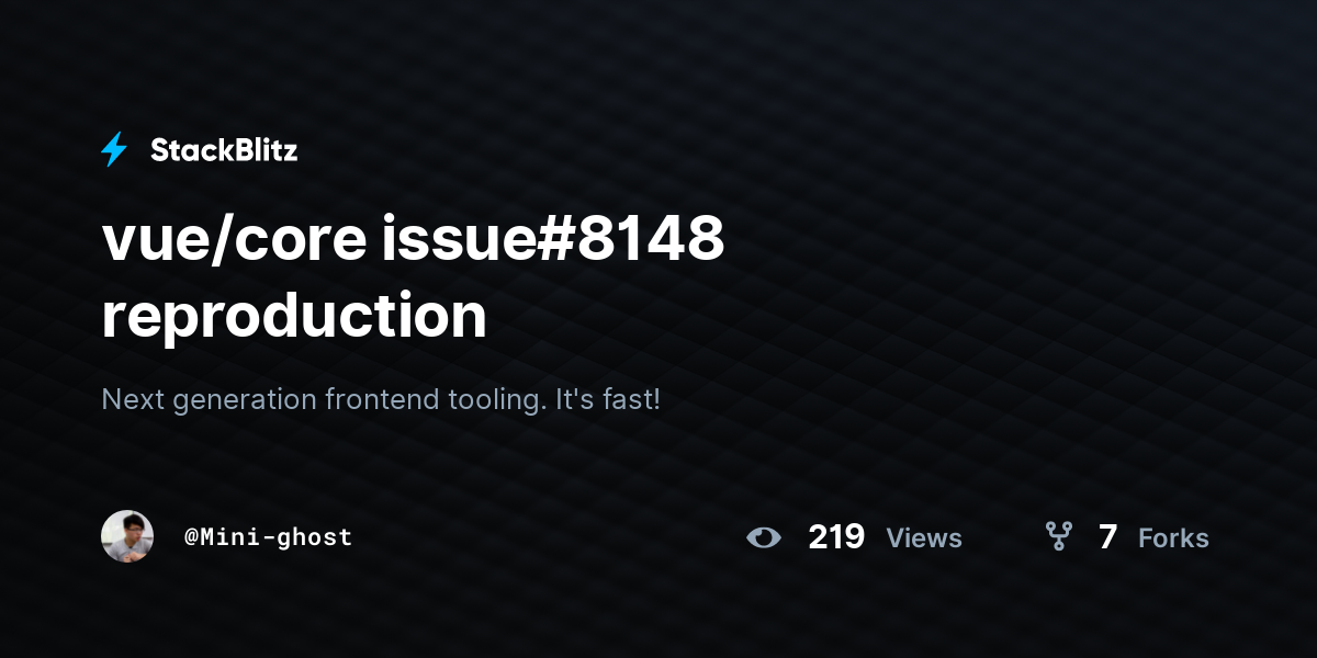 vue/core issue#8148 reproduction - StackBlitz