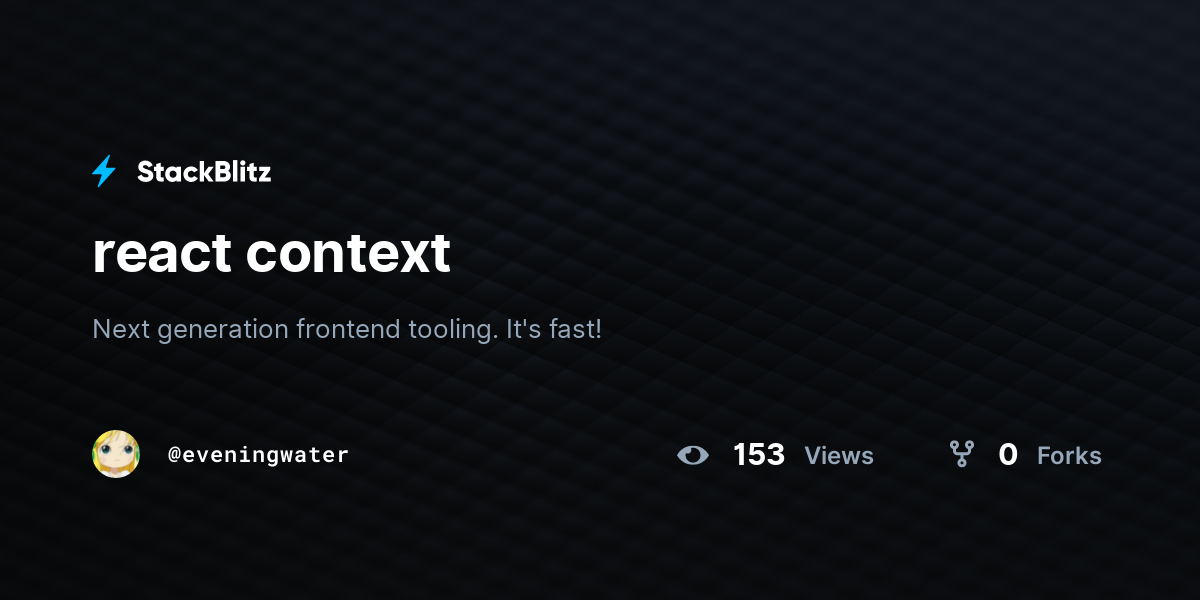 react context - StackBlitz