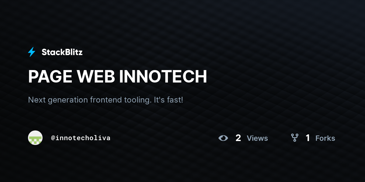 PAGE WEB INNOTECH - StackBlitz