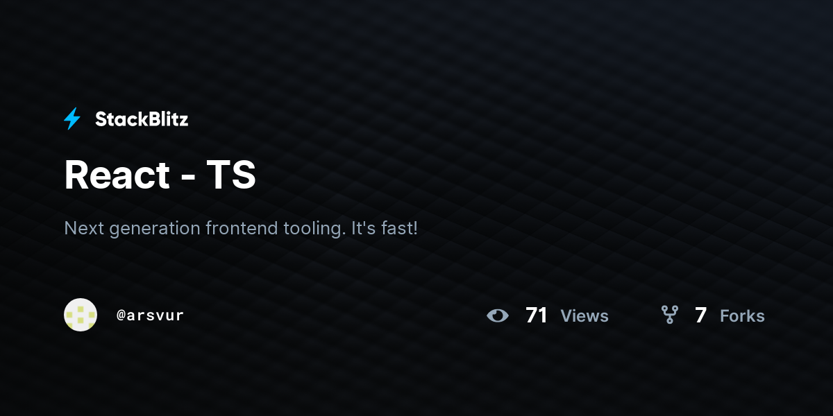 React - TS - StackBlitz