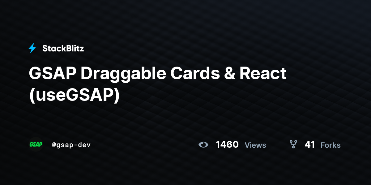 GSAP Draggable Cards & React (useGSAP) - StackBlitz