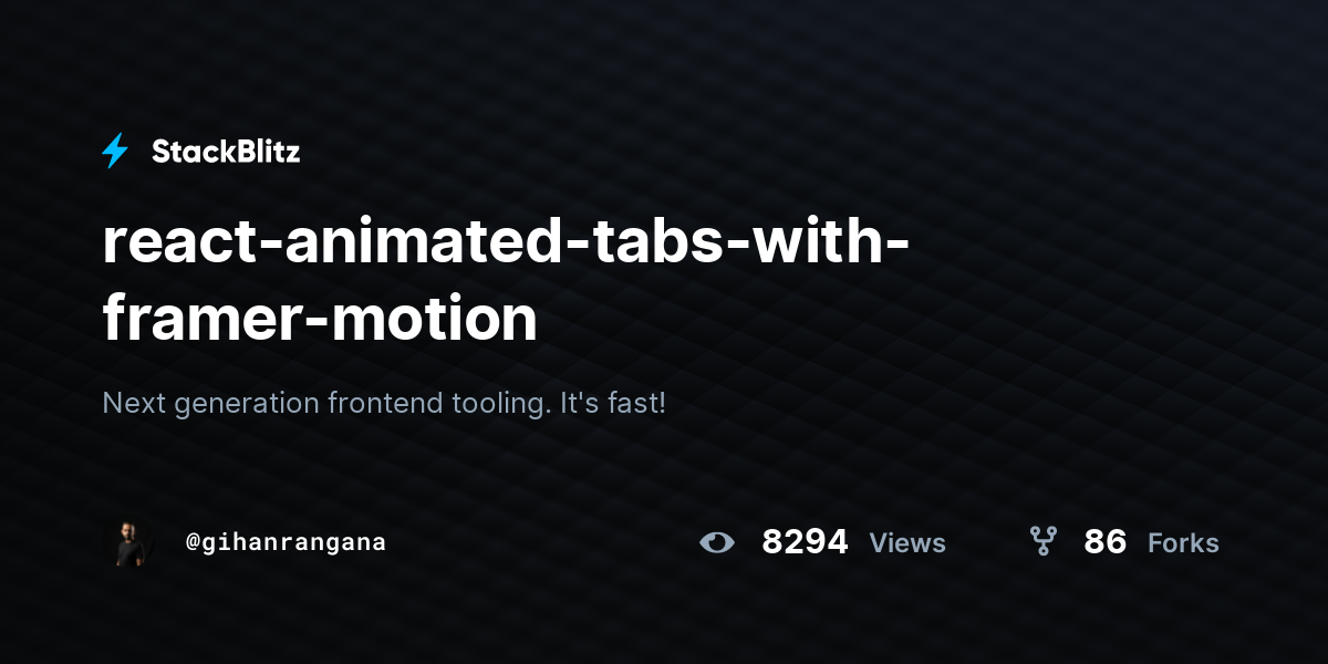 react-animated-tabs-with-framer-motion - StackBlitz