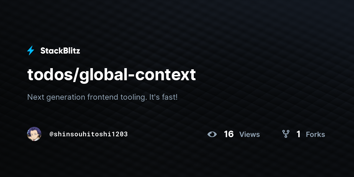 todos/global-context - StackBlitz