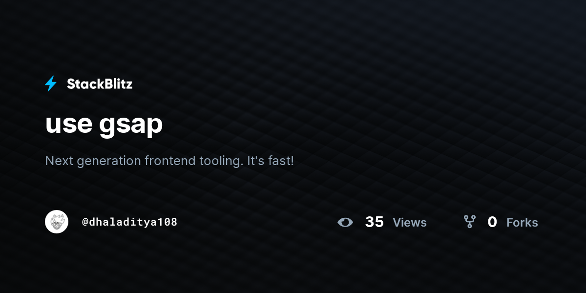 use gsap - StackBlitz