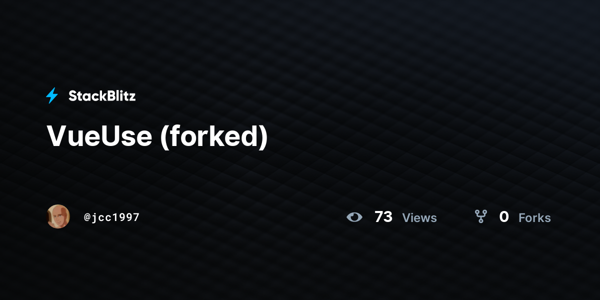 VueUse (forked) - StackBlitz