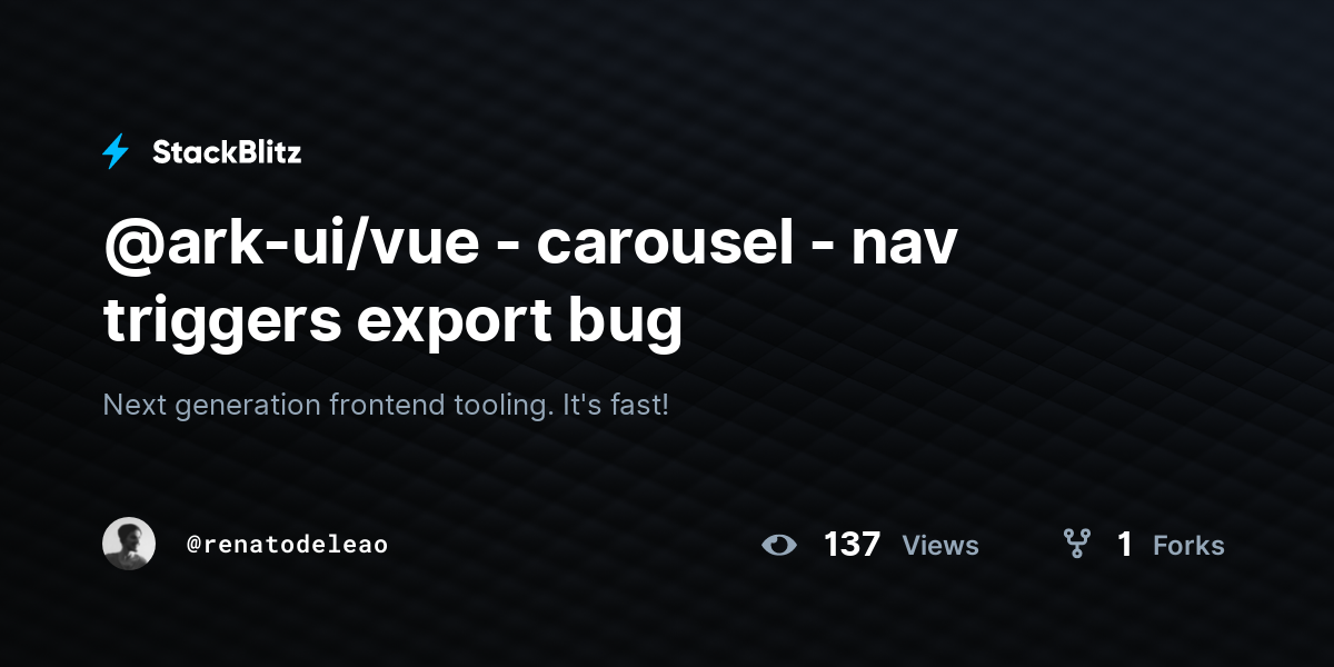 @ark-ui/vue - carousel - nav triggers export bug - StackBlitz