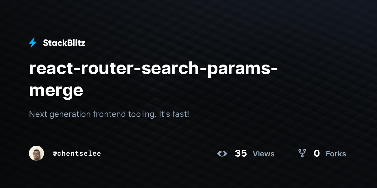 react-router-search-params-merge - StackBlitz