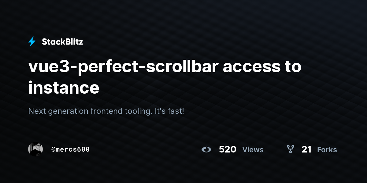 vue3-perfect-scrollbar access to instance - StackBlitz