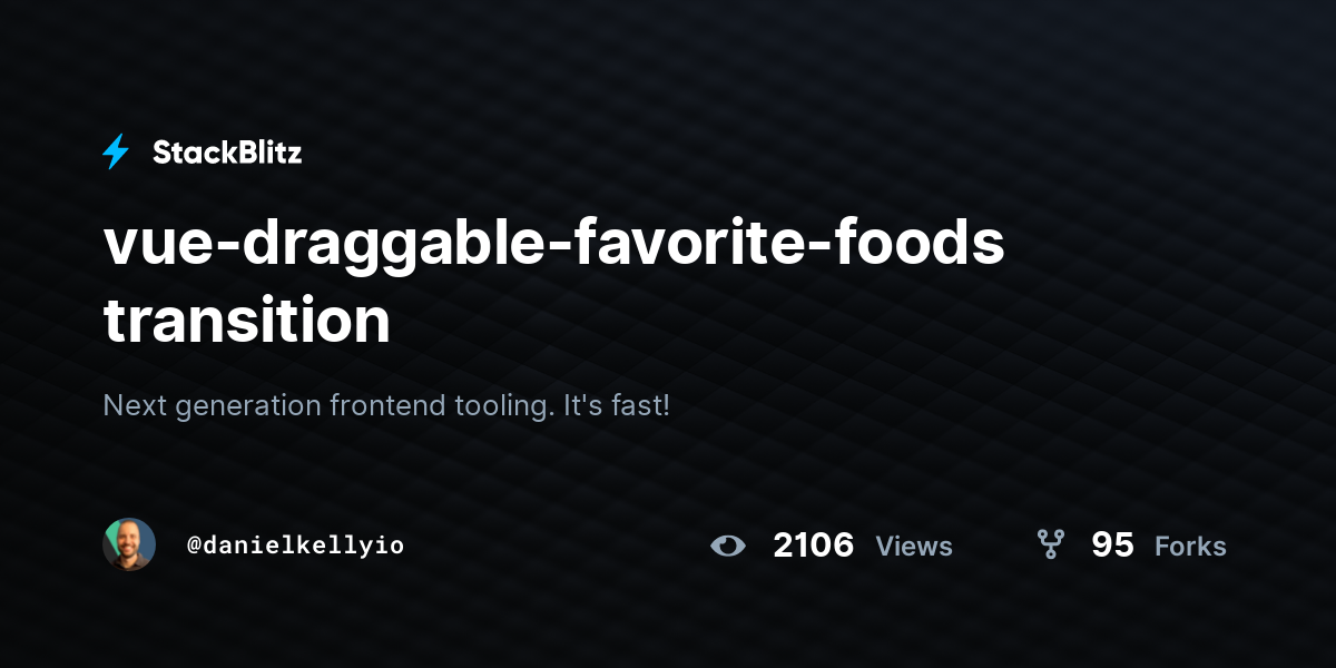 vue-draggable-favorite-foods transition - StackBlitz