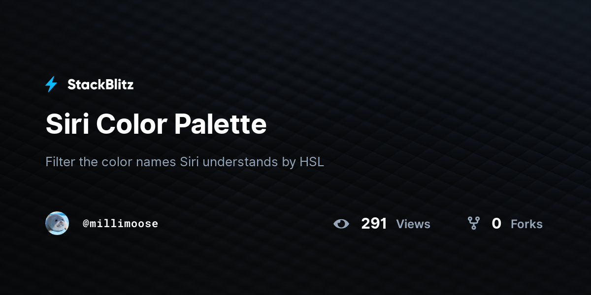 Siri Color Palette - StackBlitz