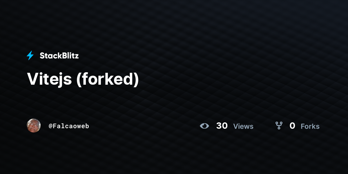 Vitejs (forked) - StackBlitz