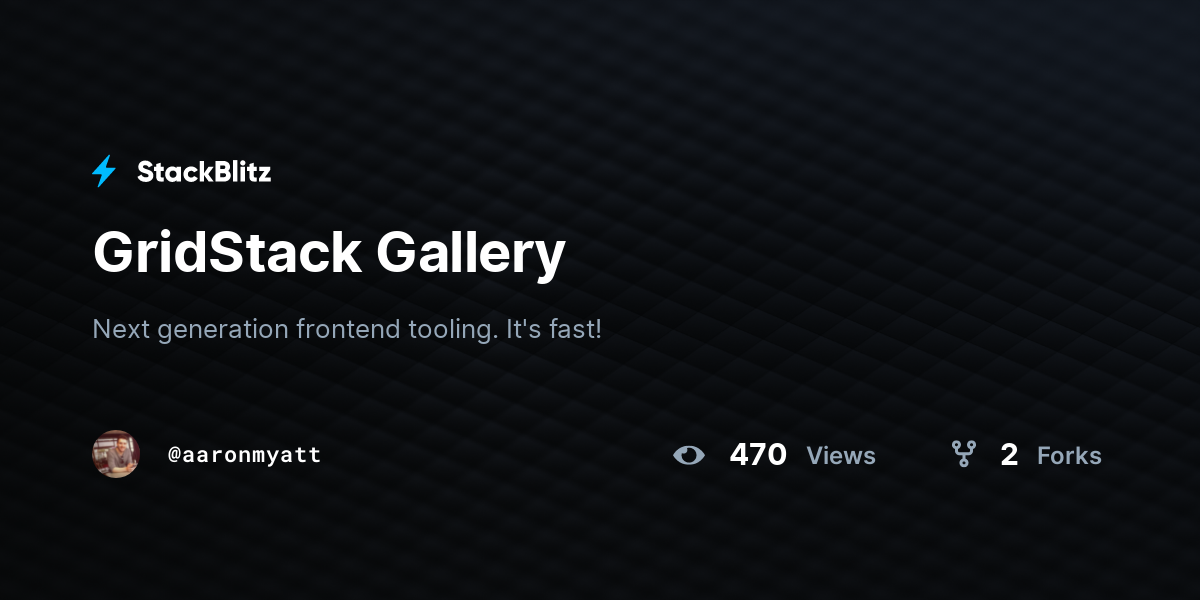 GridStack Gallery - StackBlitz