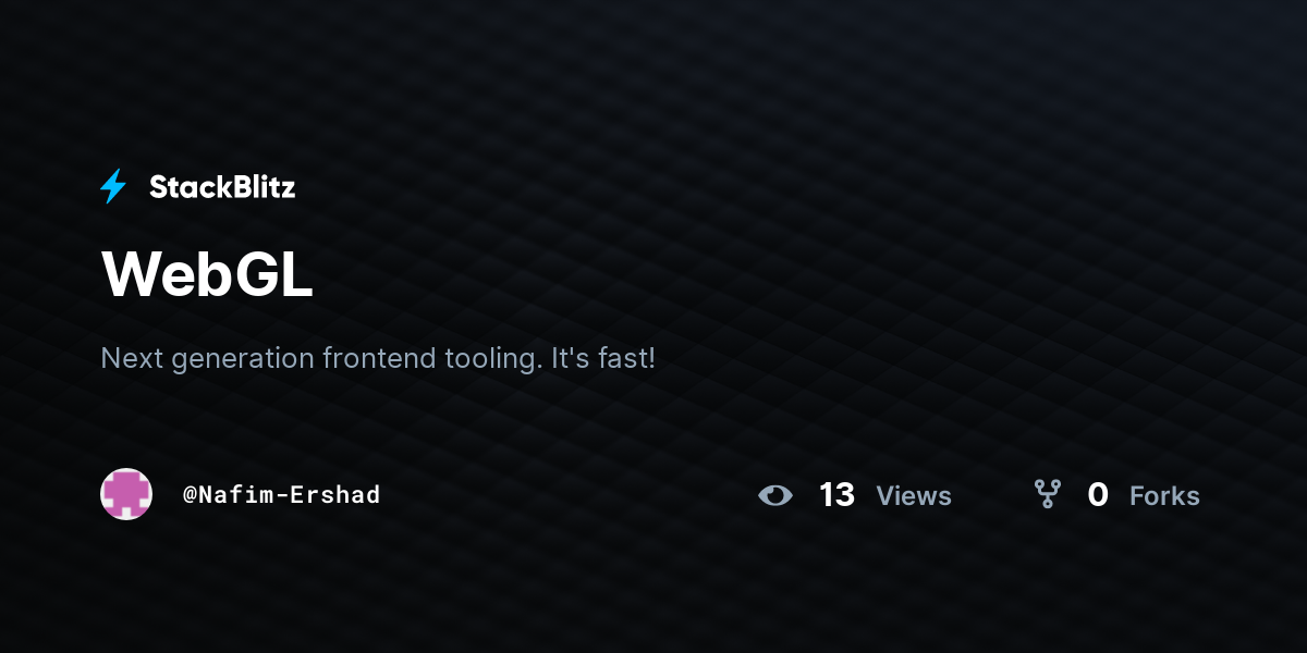 WebGL - StackBlitz