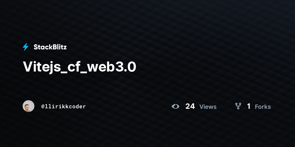 Vitejs_cf_web3.0 - StackBlitz