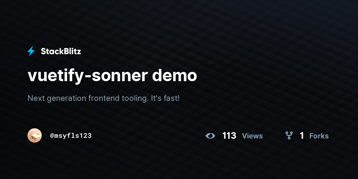 vuetify-sonner demo - StackBlitz