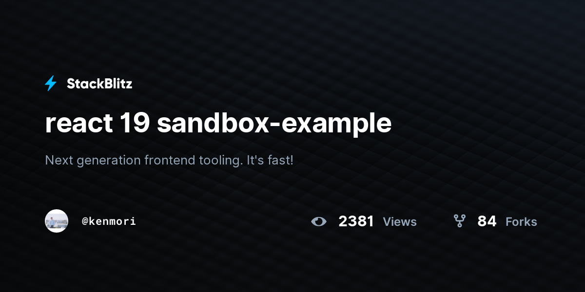 react 19 sandbox-example - StackBlitz