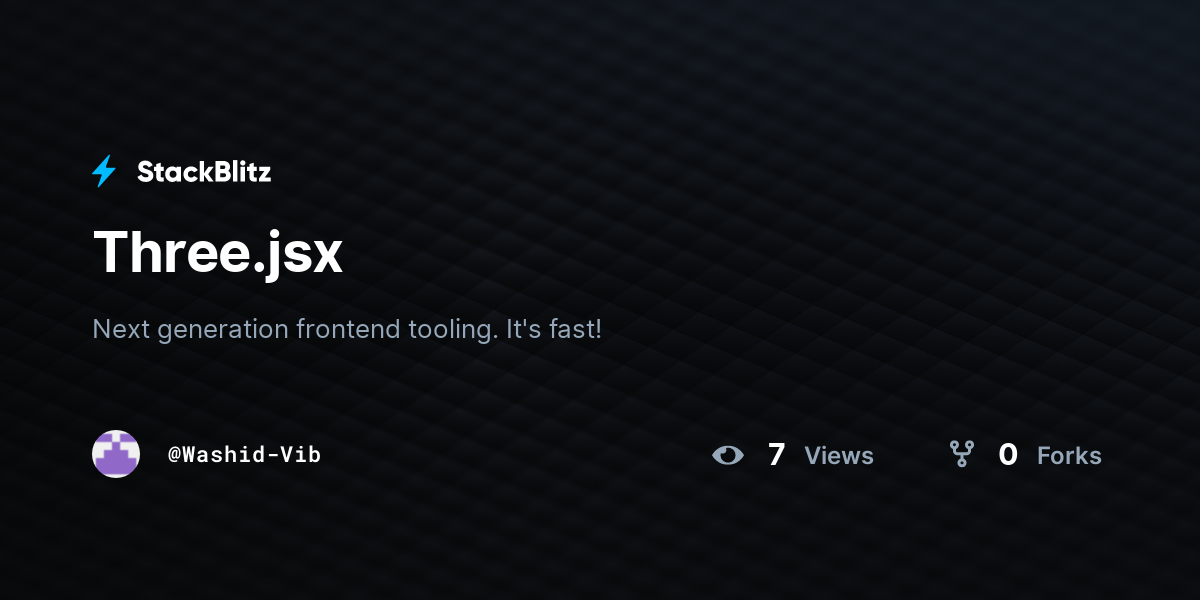 Three.jsx - StackBlitz