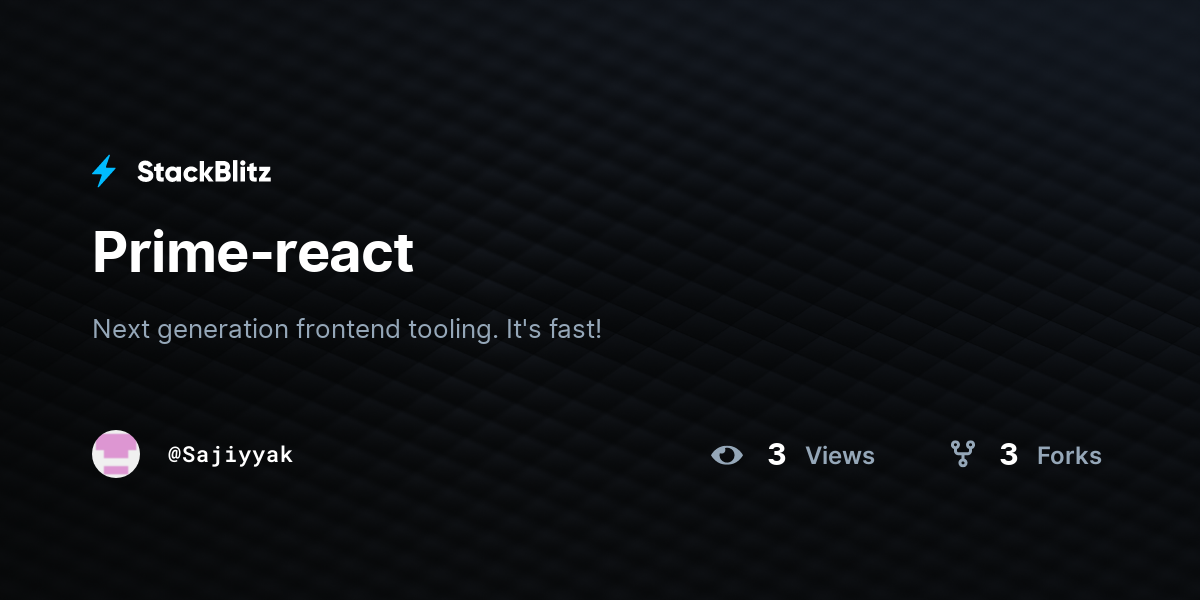 Prime-react - StackBlitz