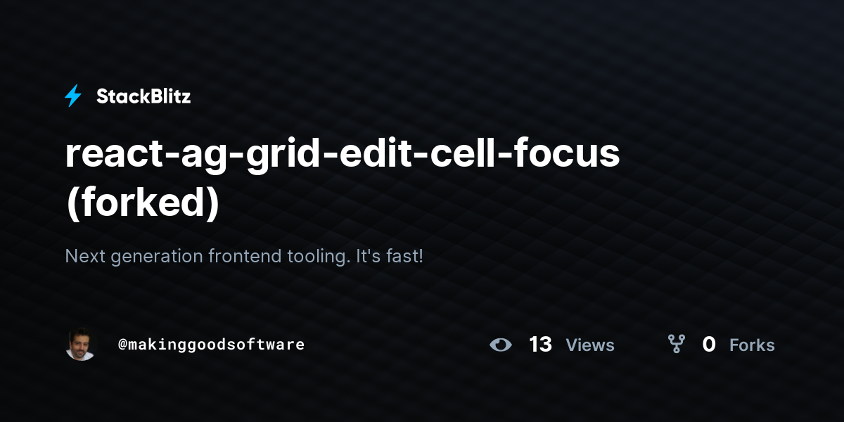 react-ag-grid-edit-cell-focus (forked) - StackBlitz