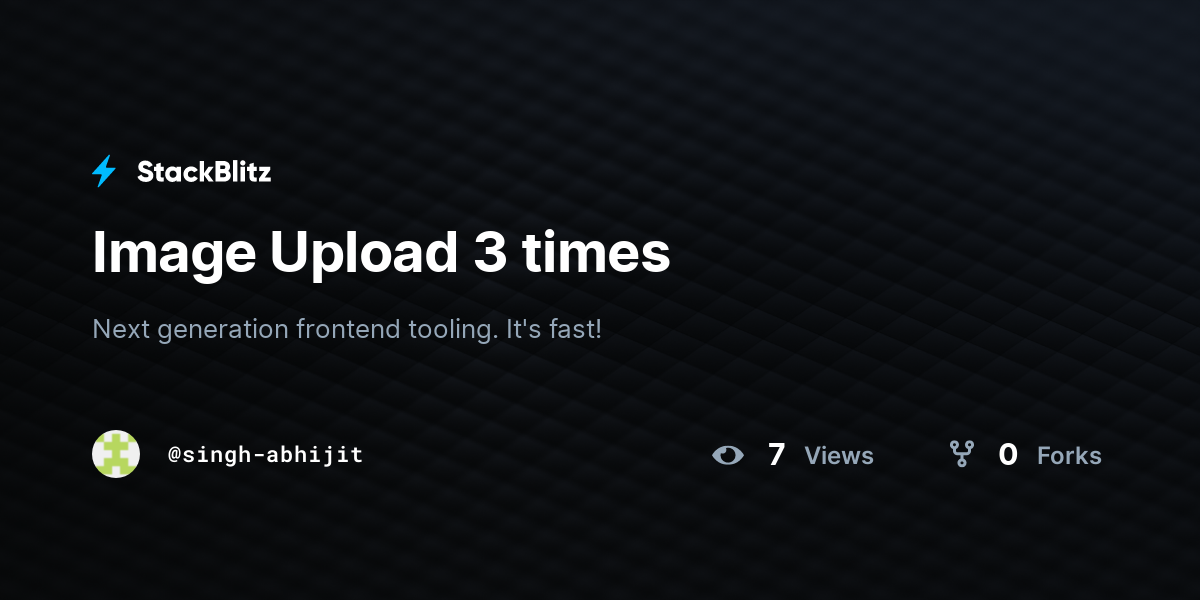 Image Upload 3 times - StackBlitz