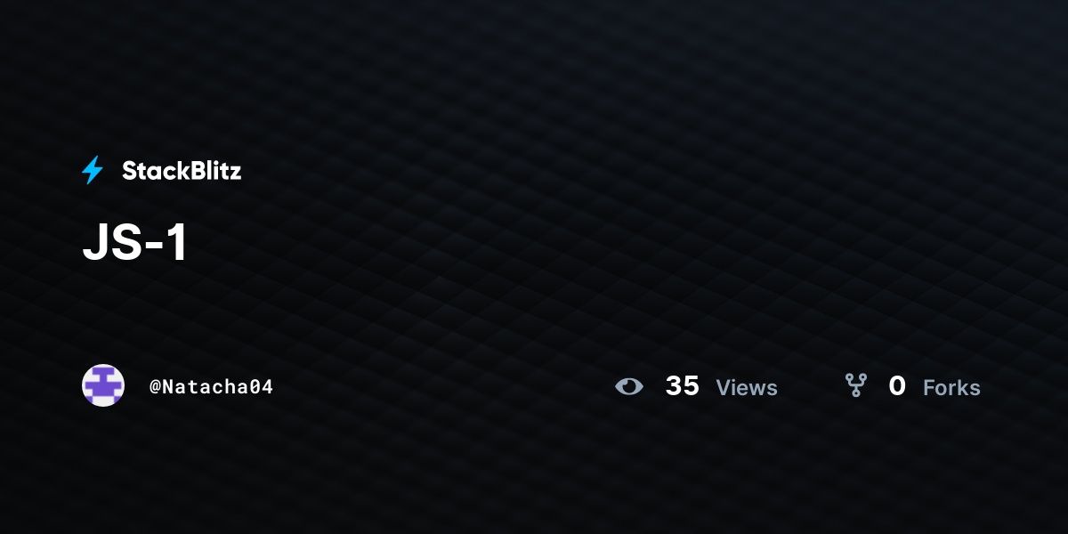 JS-1 - StackBlitz