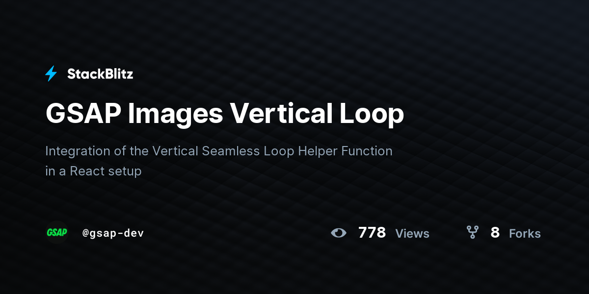 GSAP Images Vertical Loop - StackBlitz